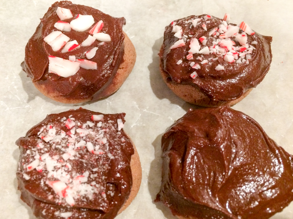 Peppermint Stick-Chocolate Shortbread Cookies